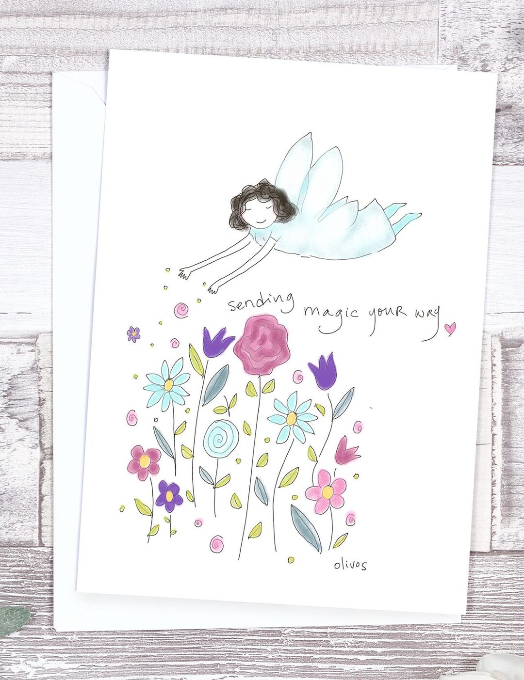 Sending Magic Your Way Greeting Card, Thinking of You Card, Card for ...