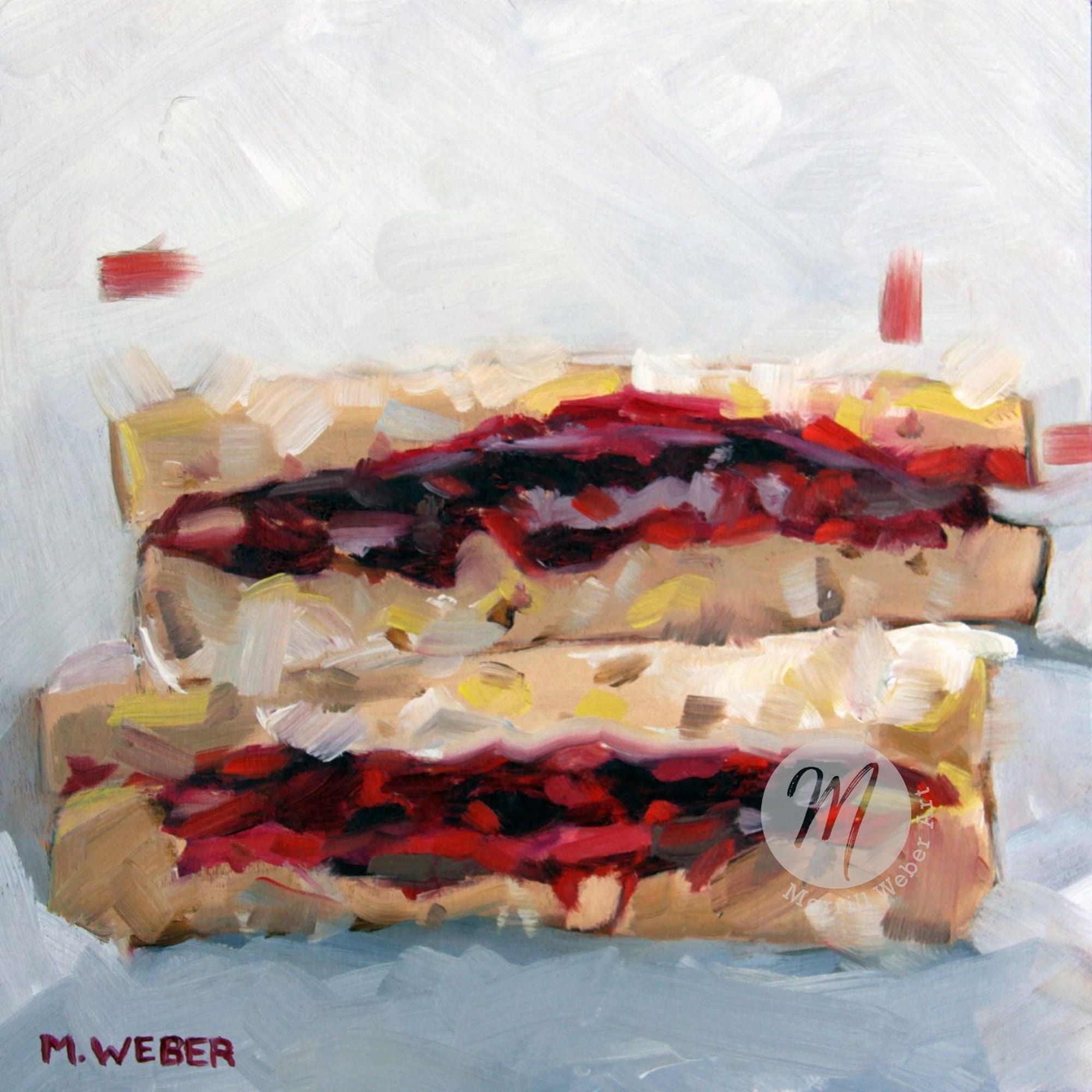 PEANUT BUTTER and JELLY Original Oil Painting Food Painting, Kitchen ...