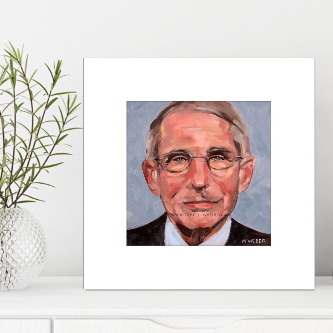Fine Art DR. ANTHONY FAUCI Archival Print Matted Oil Painting - Etsy