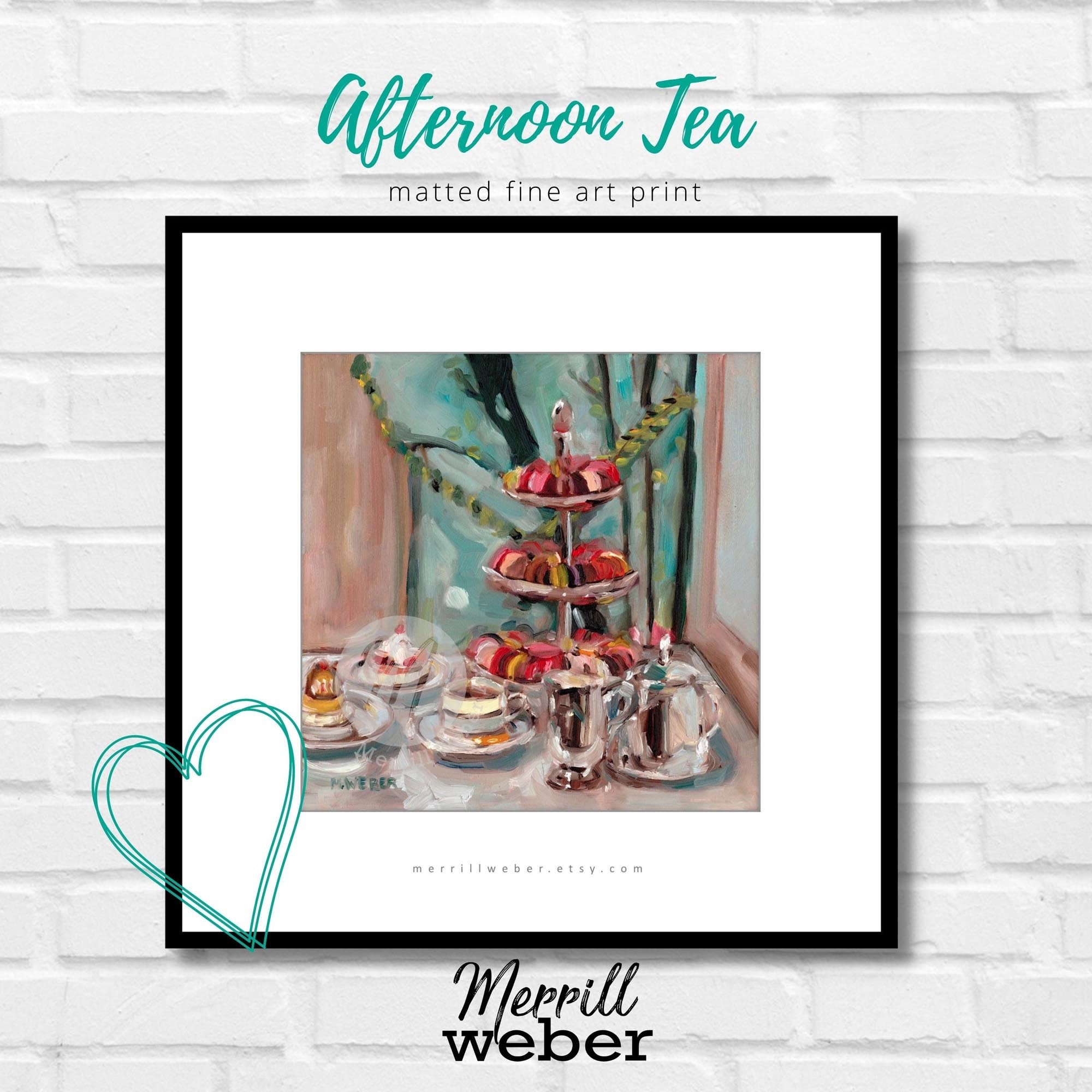 Paris Teatime Fine Art Print: French Afternoon High Tea Wall Decor ...