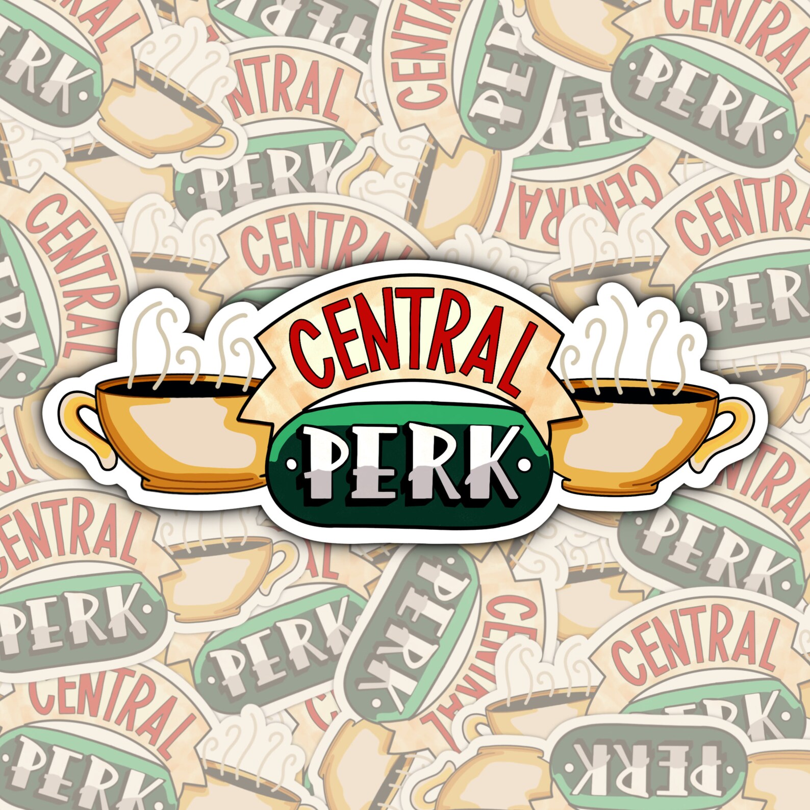 Central Perk Logo Sticker | Etsy