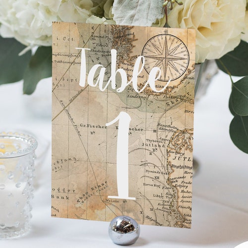 Vintage Travel Theme Seating Chart Sign where in the | Etsy