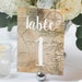 Editable Travel-theme Table Numbers Template, Vintage Map, Instant ...