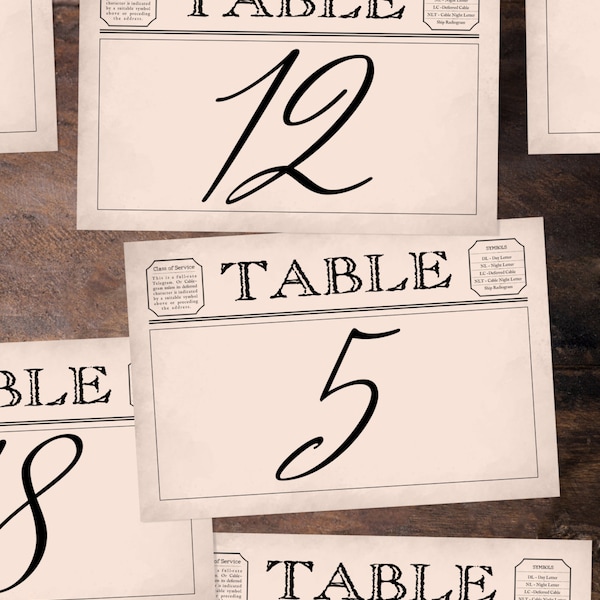 1920s Table Numbers - Etsy