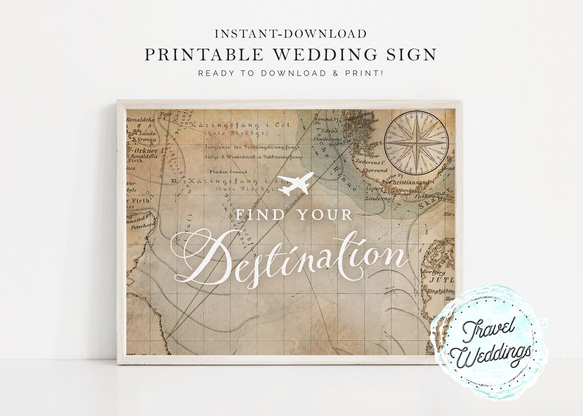Printable find Your Destination Seating Chart | Etsy