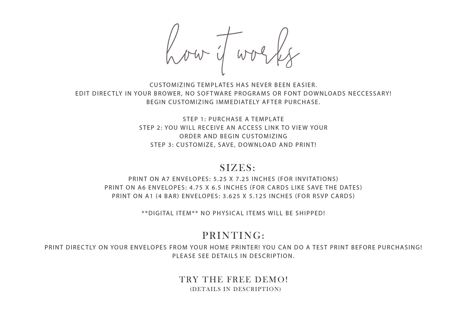 Wedding Envelope Address Template, Calligraphy, DIY, Printable, Instant ...