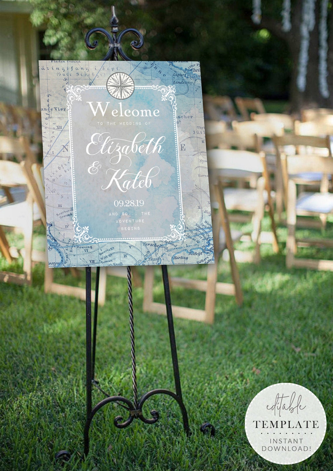 Travel "welcome" Wedding Sign, Customized With Your Wedding Details ...