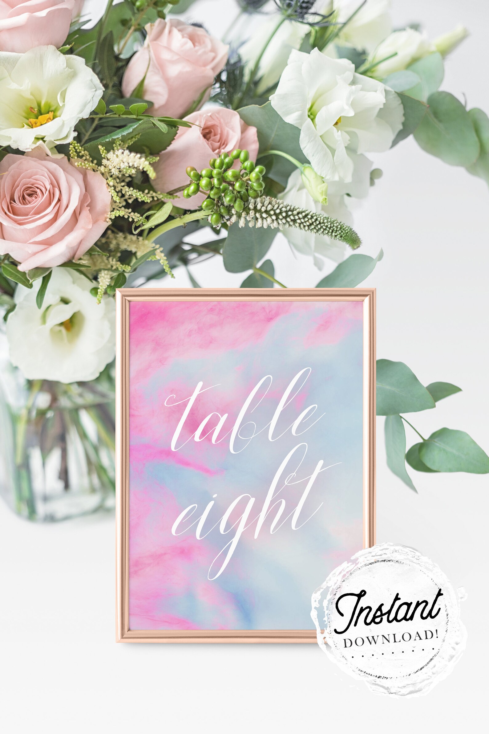 Editable Table Numbers Template Pretty Watercolor Printable | Etsy