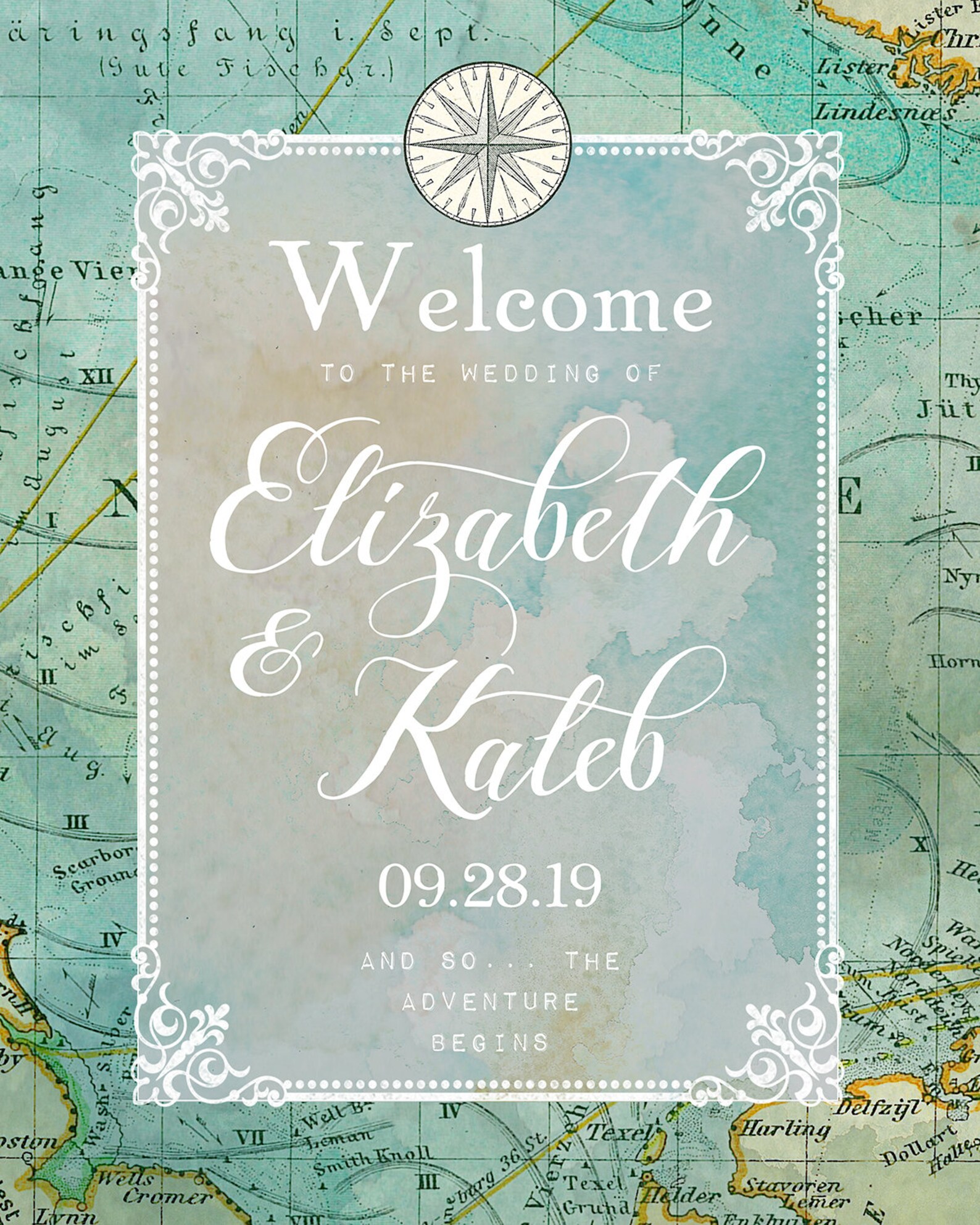 Travel "welcome" Wedding Sign, Customized With Your Wedding Details ...