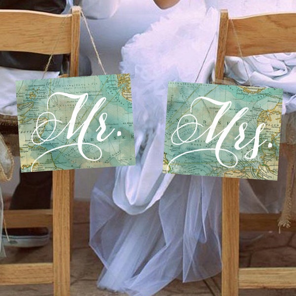 Mr Mrs Chair Signs - Etsy