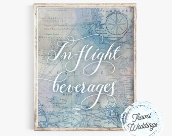 In Flight Drinks Sign - Etsy