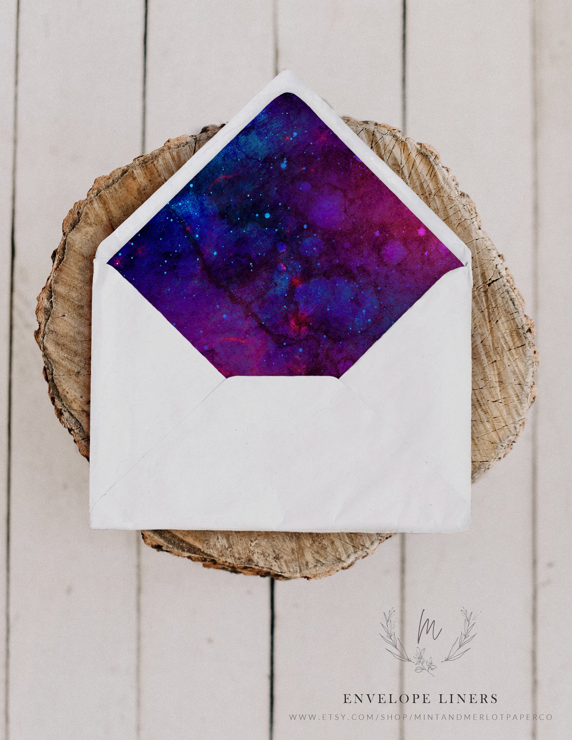 Printable Envelope Liners 7 Sizes Included Galaxy-inspired - Etsy