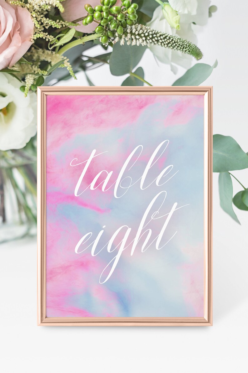 Editable Table Numbers Template Pretty Watercolor Printable | Etsy