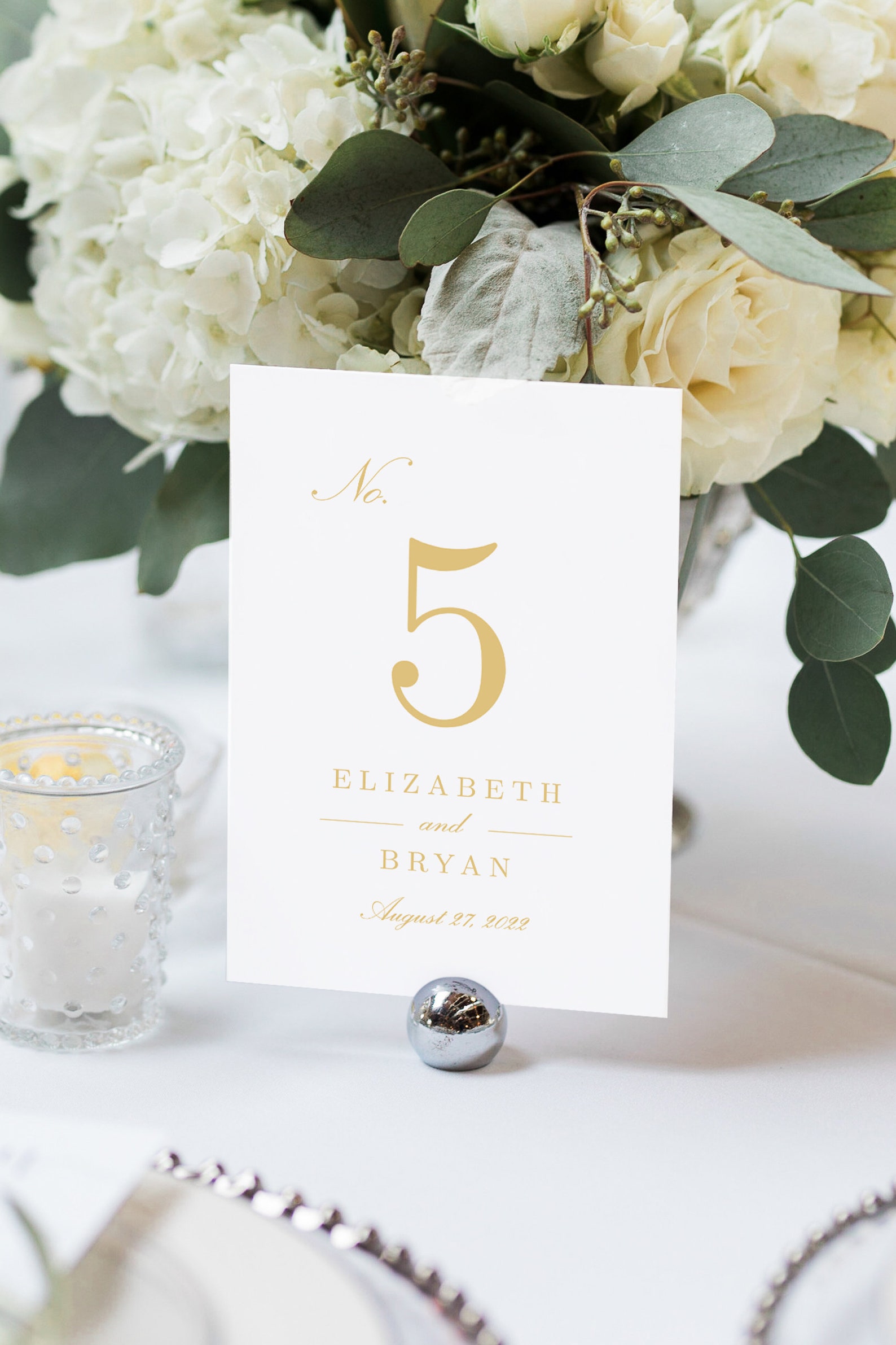 Editable Table Numbers, Modern Gold, Elegant, Printable, Editable ...
