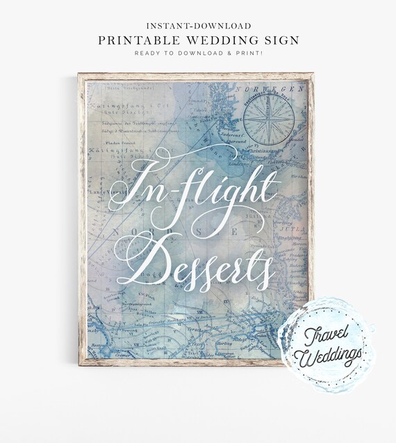 Printable in-flight Desserts Wedding Dessert Table - Etsy