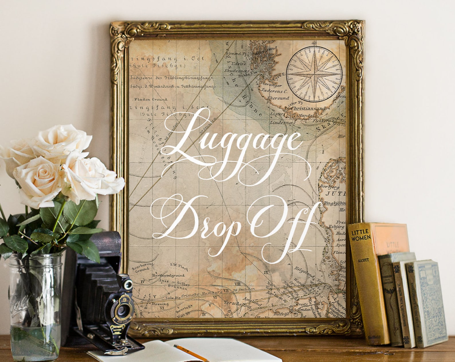 Printable "luggage Drop Off" Wedding Sign, Travel Theme, Instant ...