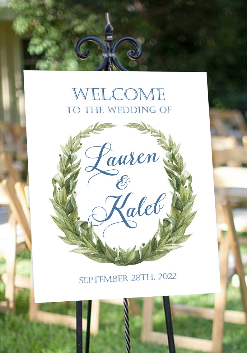Elegant Wedding Welcome Sign Editable Template Instant - Etsy