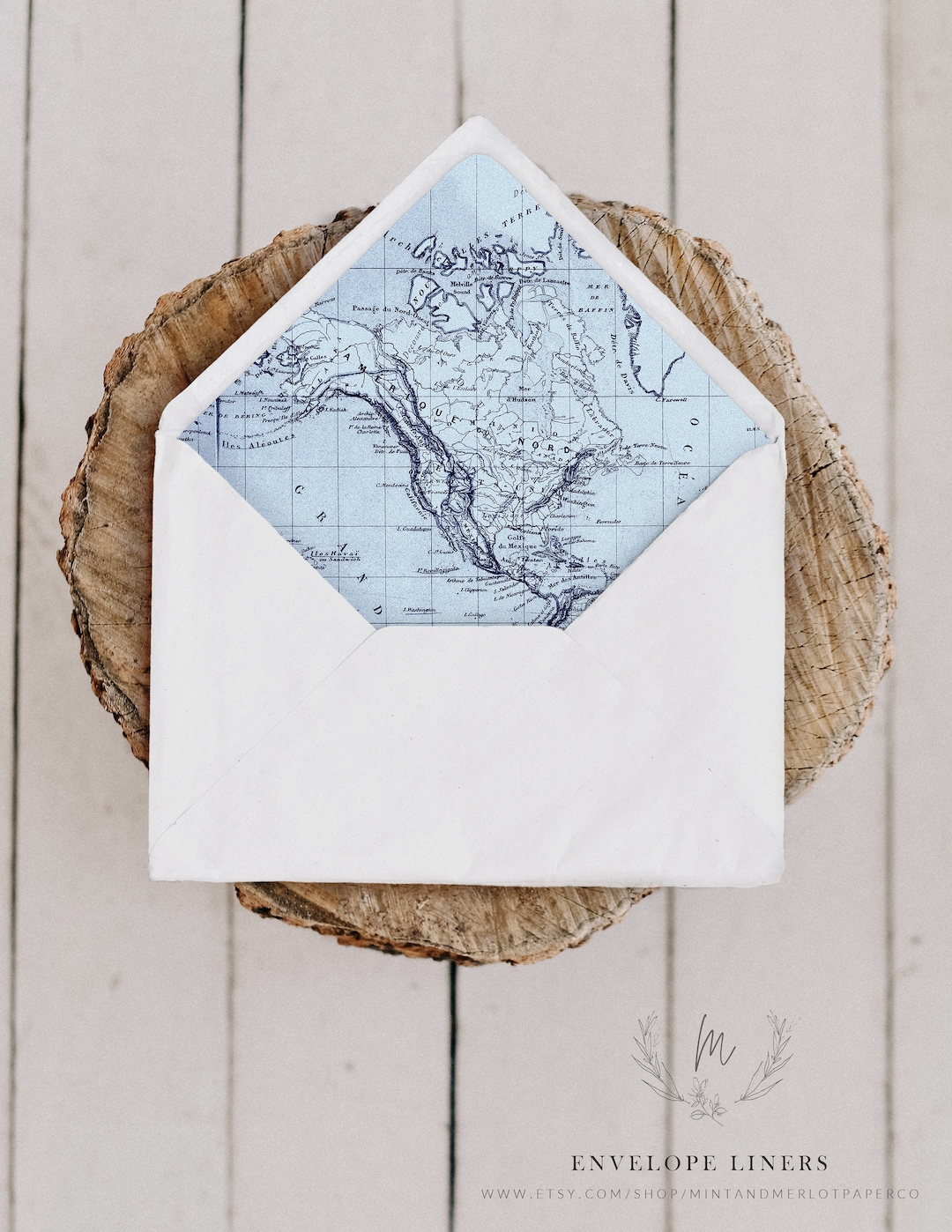 Printable Envelope Liners, 7 Sizes Included, Travel-theme, Destination ...