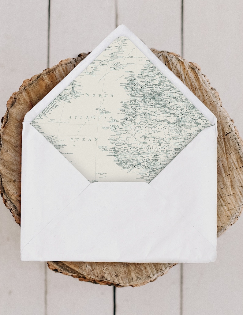 Printable Envelope Liners 7 Sizes Included Travel-theme | Etsy