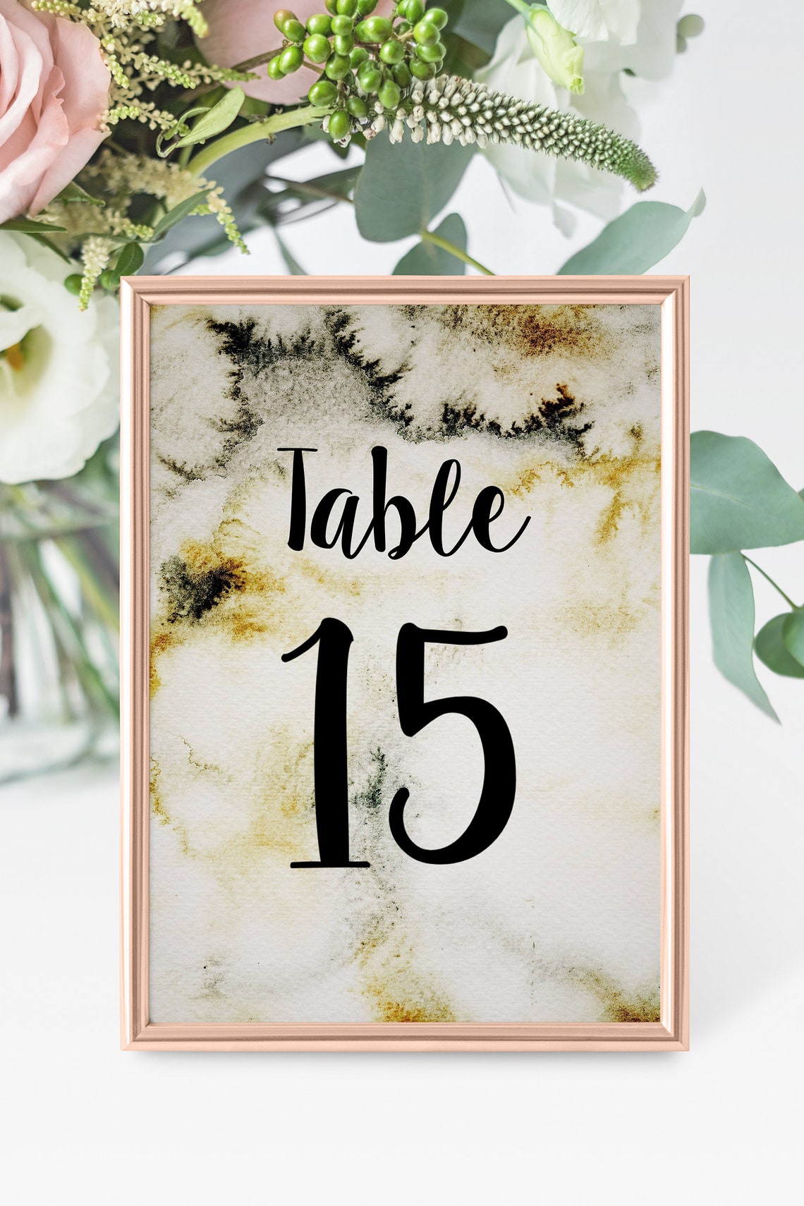 Editable Table Numbers Template Watercolor Printable Instant | Etsy