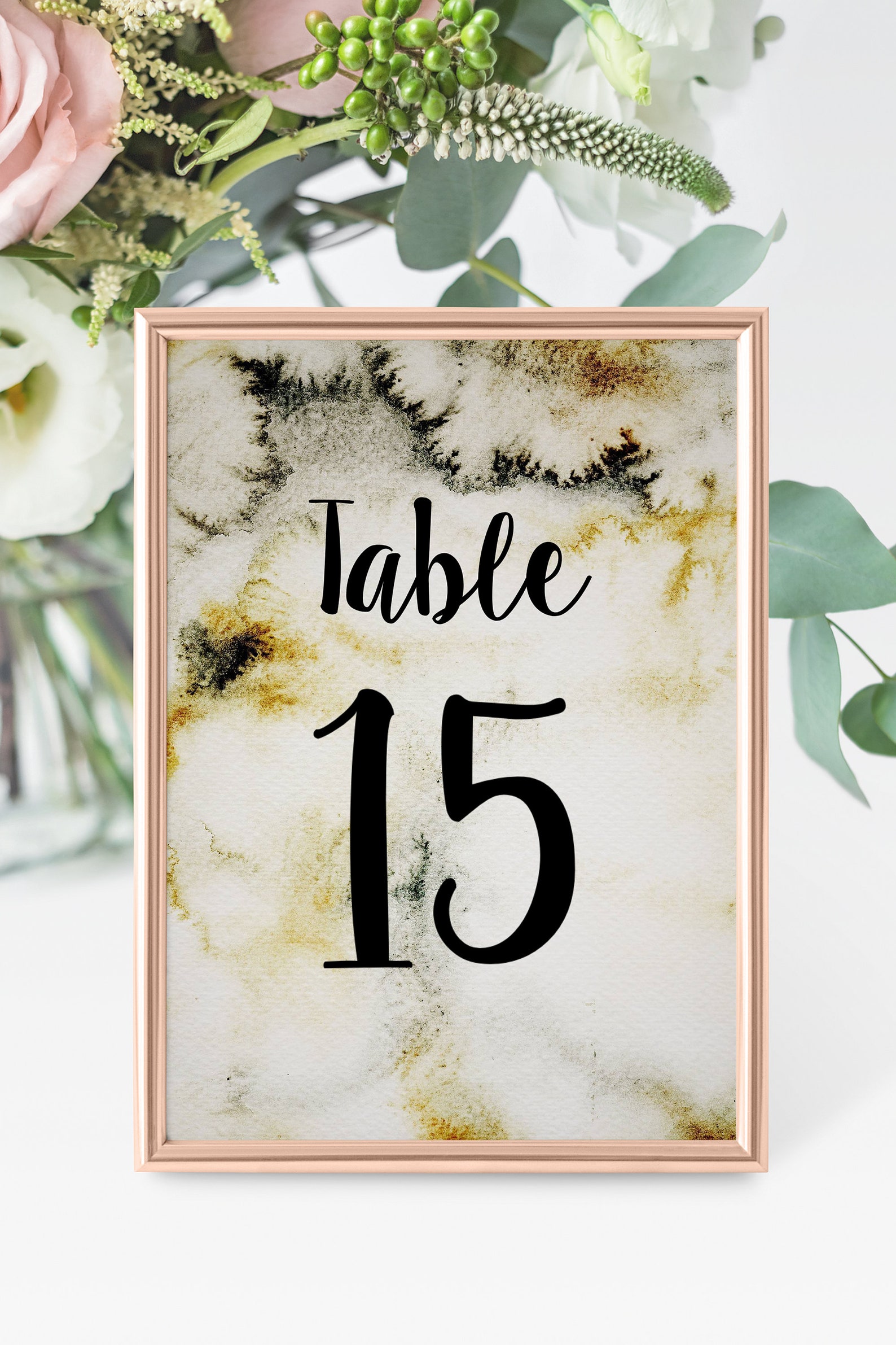 Editable Table Numbers Template Watercolor Printable Instant - Etsy