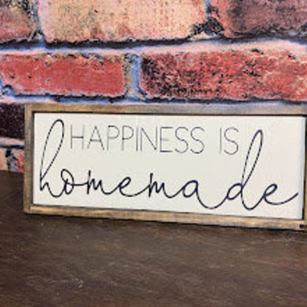 Happiness is Homemade Sign - Etsy