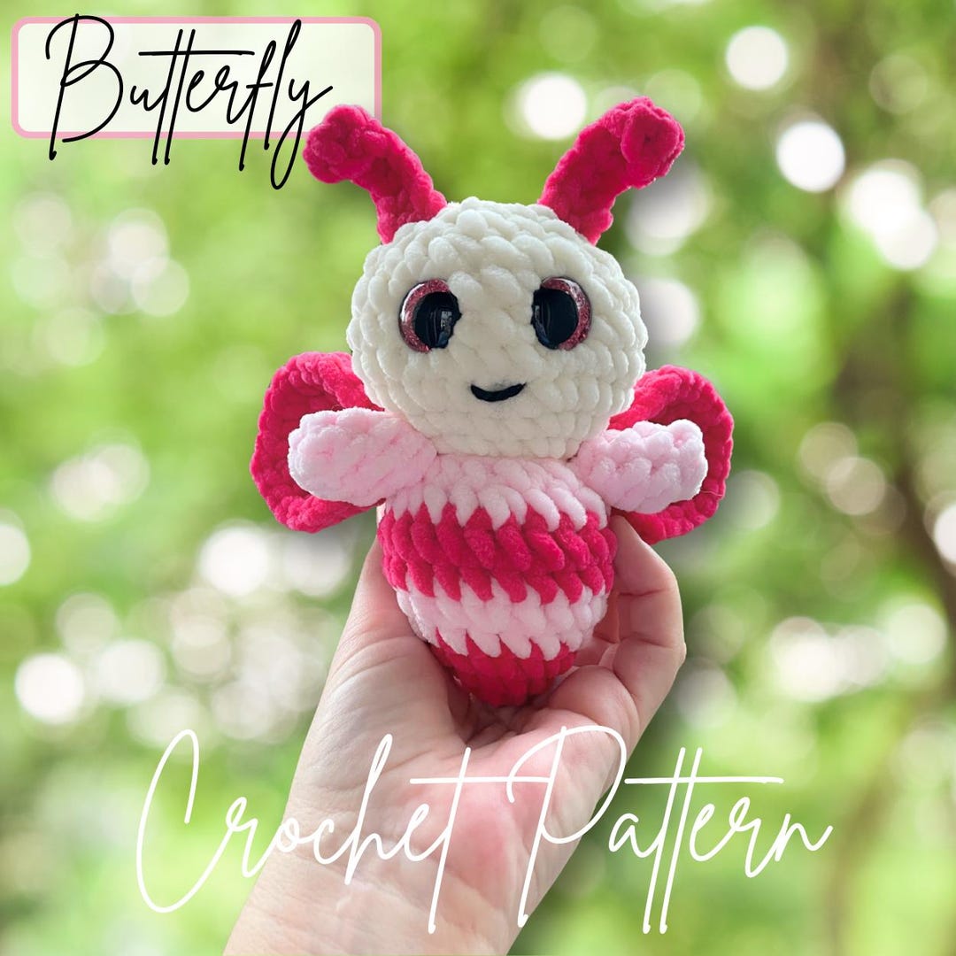Crochet Butterfly Pattern, Baby Butterfly Plushie, Butterfly Amigurumi ...