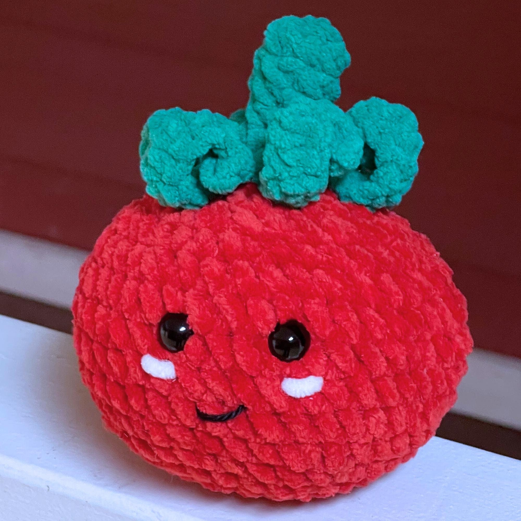 CROCHET TOMATO PATTERN, Tomato Plushie, Tomato Amigurumi, Crochet Fruit ...
