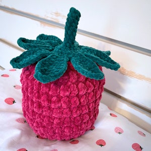 GIANT CROCHET RASPBERRY Pattern, Raspberry Crochet Pillow, Amigurumi ...