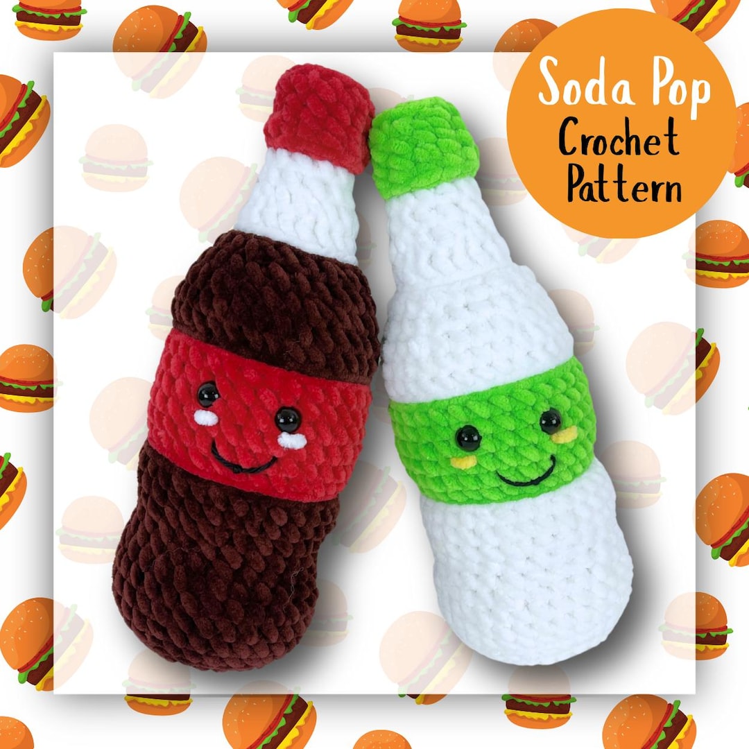 Crochet Cola Pattern, Crochet Soda Pattern, Crochet Food Pattern ...
