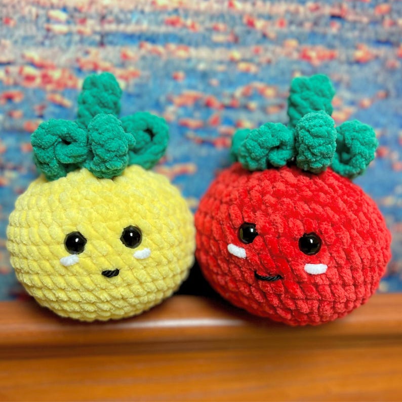 CROCHET TOMATO PATTERN, Tomato Plushie, Tomato Amigurumi, Crochet Fruit ...