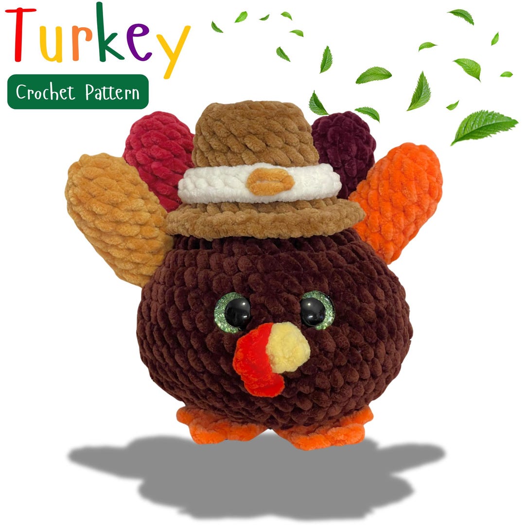 Turkey Crochet Pattern, Turkey Amigurumi, Crochet Thanksgiving Pattern ...