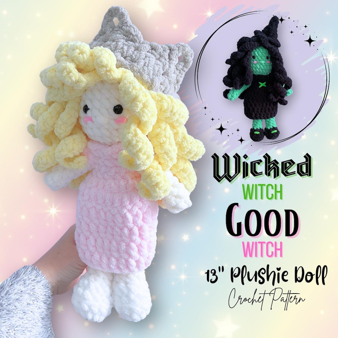 WICKED Witch Good Witch Crochet Pattern, Crochet Wicked Witch Pattern ...