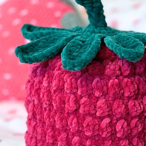 GIANT CROCHET RASPBERRY Pattern, Raspberry Crochet Pillow, Amigurumi ...