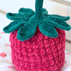 GIANT CROCHET RASPBERRY Pattern, Raspberry Crochet Pillow, Amigurumi ...