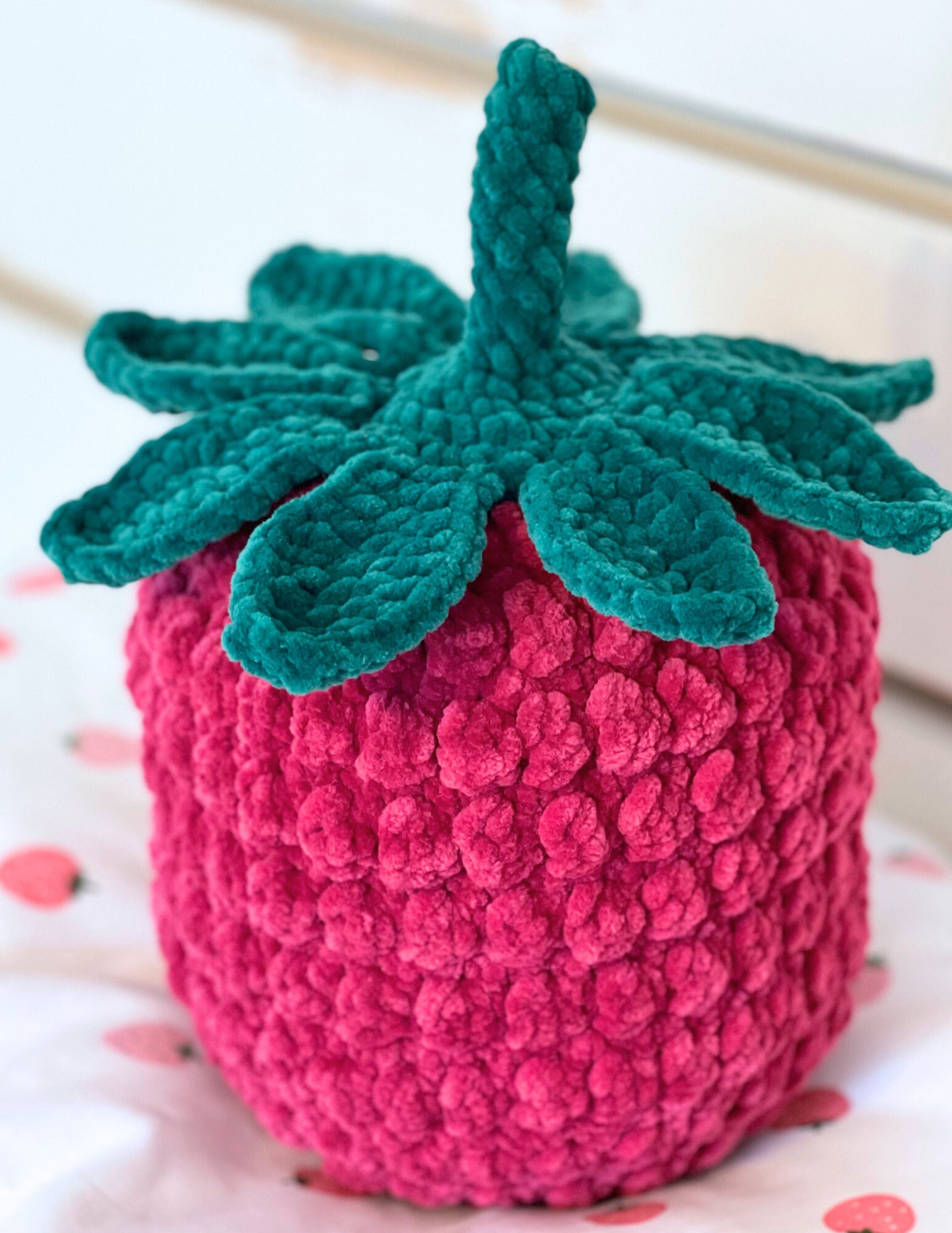 GIANT CROCHET RASPBERRY Pattern, Raspberry Crochet Pillow, Amigurumi ...