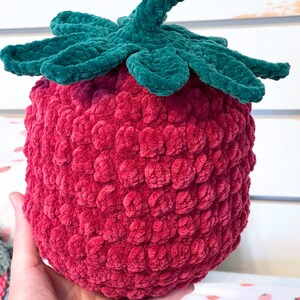 GIANT CROCHET RASPBERRY Pattern, Raspberry Crochet Pillow, Amigurumi ...