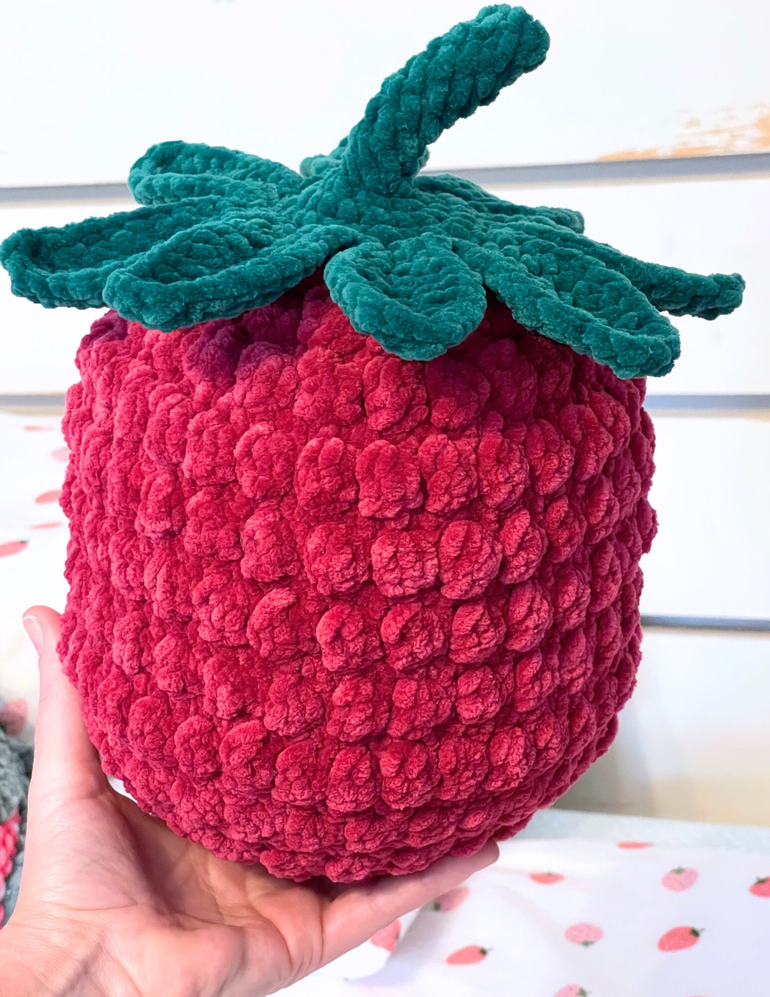 GIANT CROCHET RASPBERRY Pattern, Raspberry Crochet Pillow, Amigurumi ...