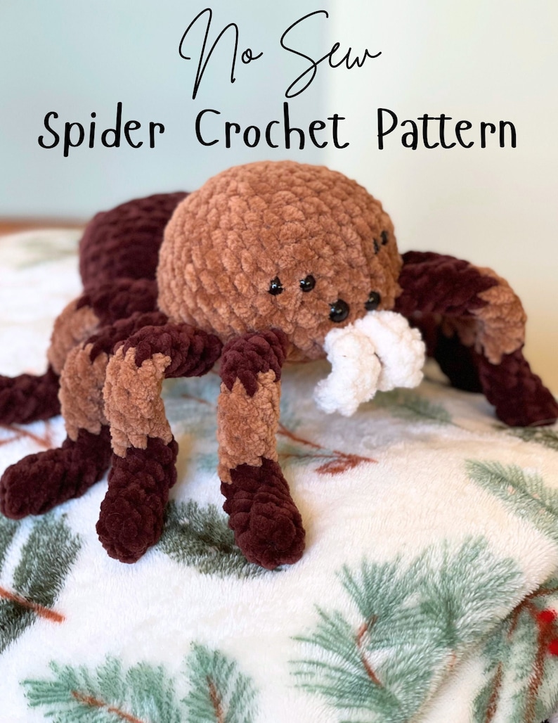 Crochet Spider, Halloween Plushie Spider (PDF Pattern - Etsy