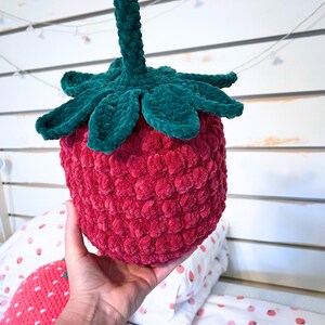 GIANT CROCHET RASPBERRY Pattern, Raspberry Crochet Pillow, Amigurumi ...