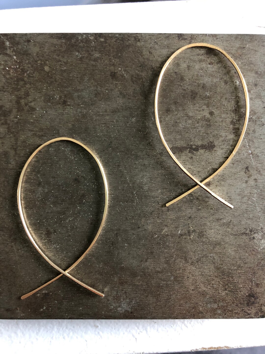 Large Loopy Hoop Earrings - Etsy