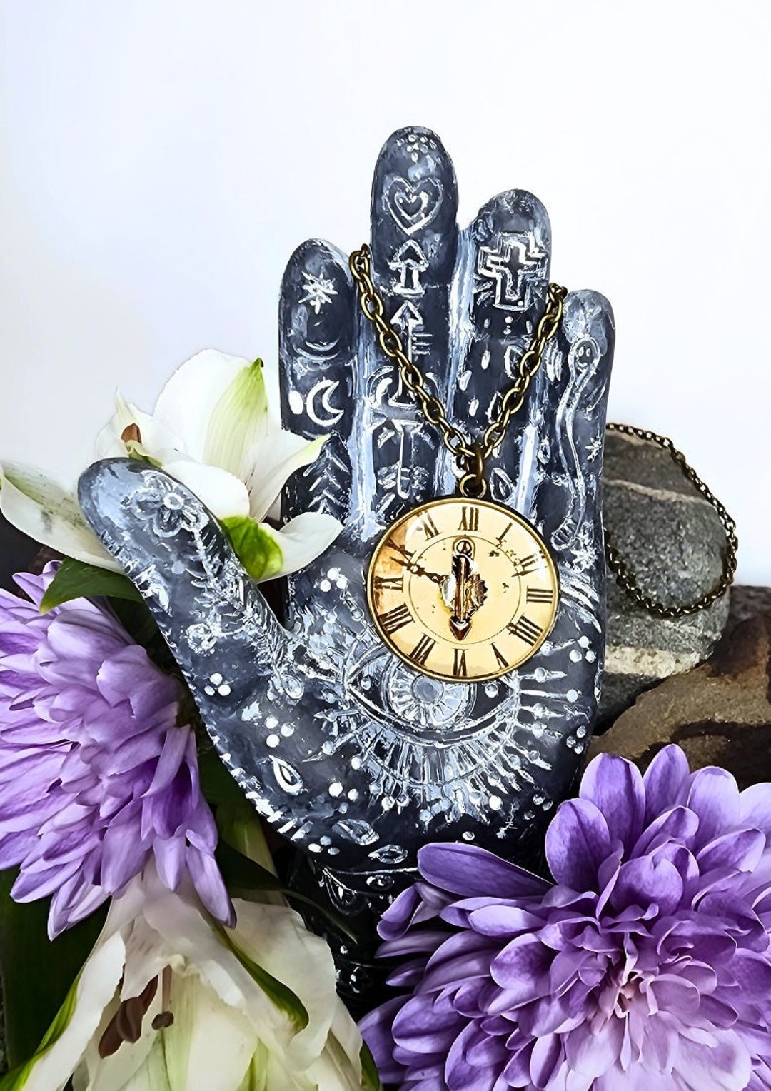 Steampunk Clock Necklace Bronze Clock Necklace - Etsy
