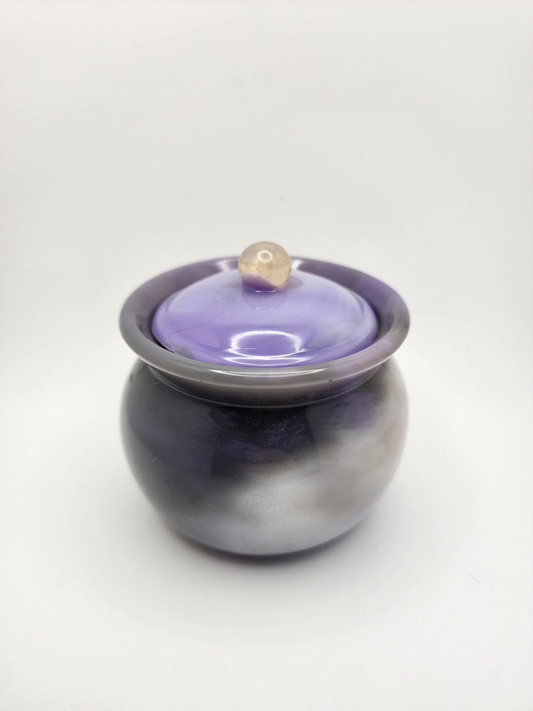 Mini Gold and Purple Marble Resin Cauldron Pot With Lid – Witchy Jar ...