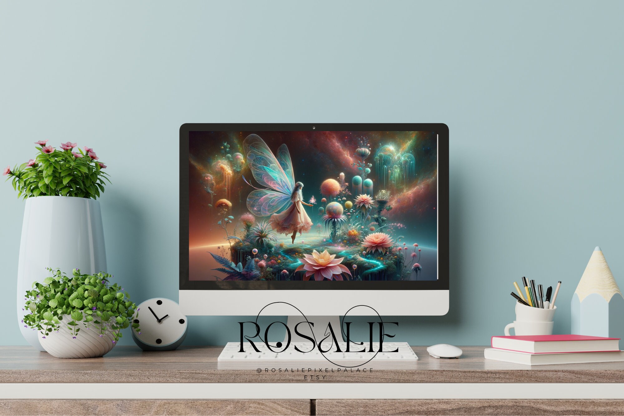 Digital Desktop Wallpaper Enchanted Cosmos: A Celestial Fairy Tale ...