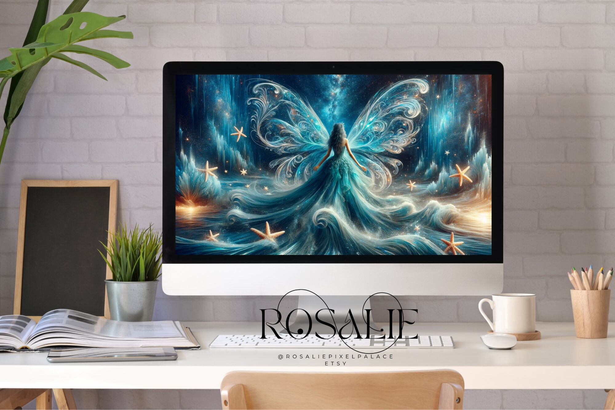 Digital Desktop Wallpaper Enchanted Cosmos: A Celestial Fairy Tale ...