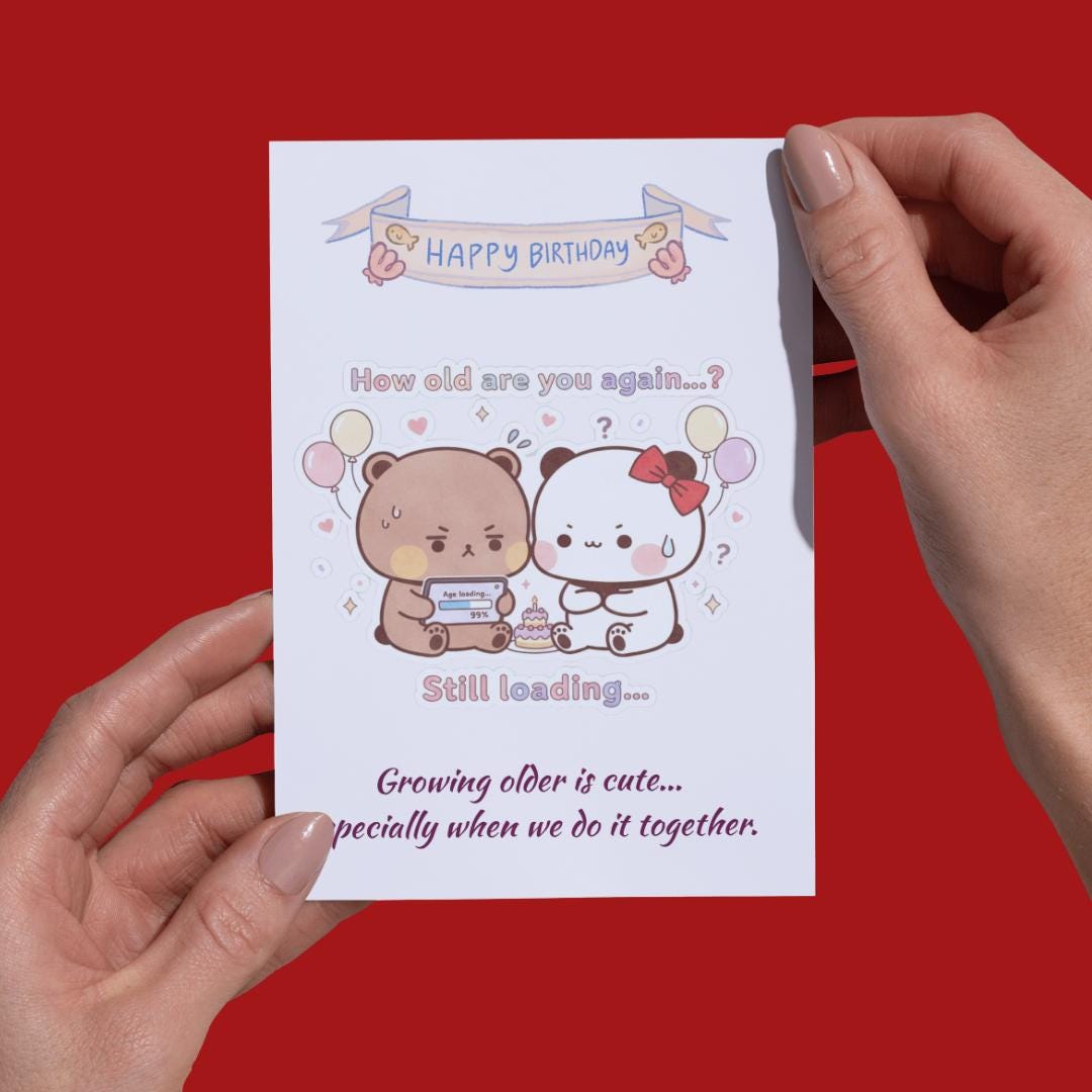 Funny Bubu Dudu Birthday Card Printable A7 | How Old Are You Again ...
