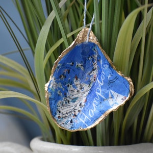 The Hamptons Montauk Long Island, New York Oyster Shell Ornament - Etsy