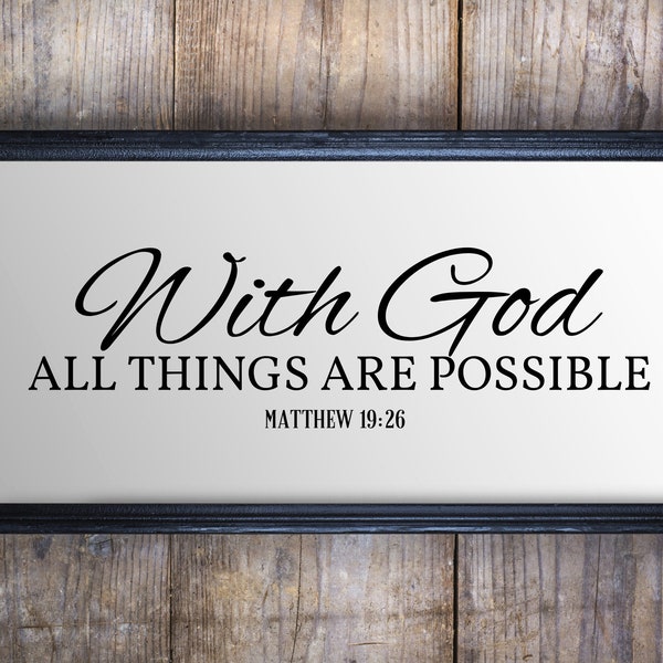 With God All Things - Etsy