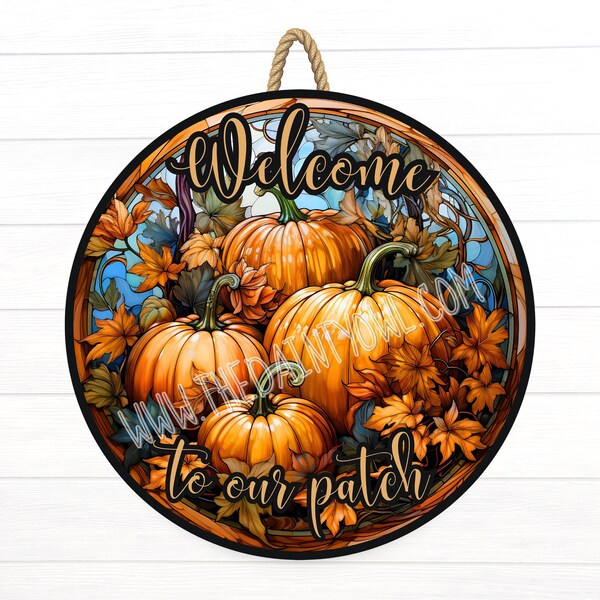 Fall Wreath Welcome to Our Patch - Etsy