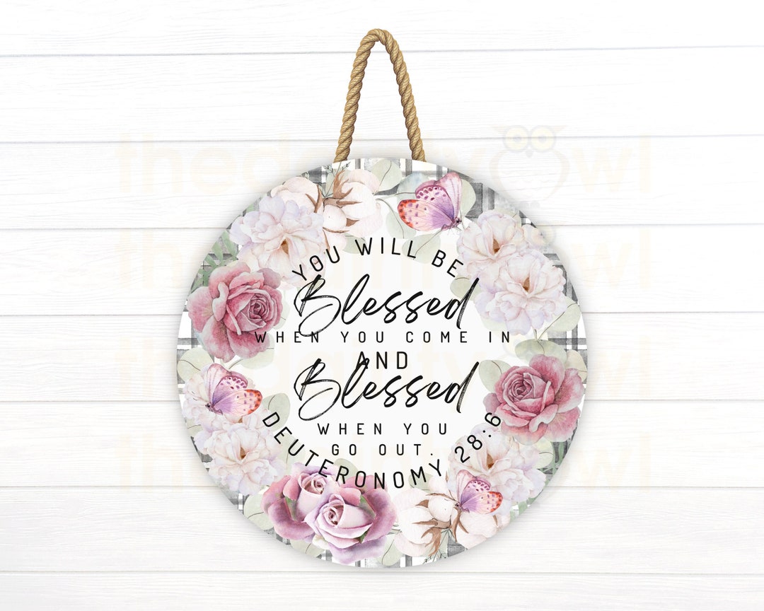 Christian Round Door Sign PNG, Christian Front Door Sign Sublimation ...